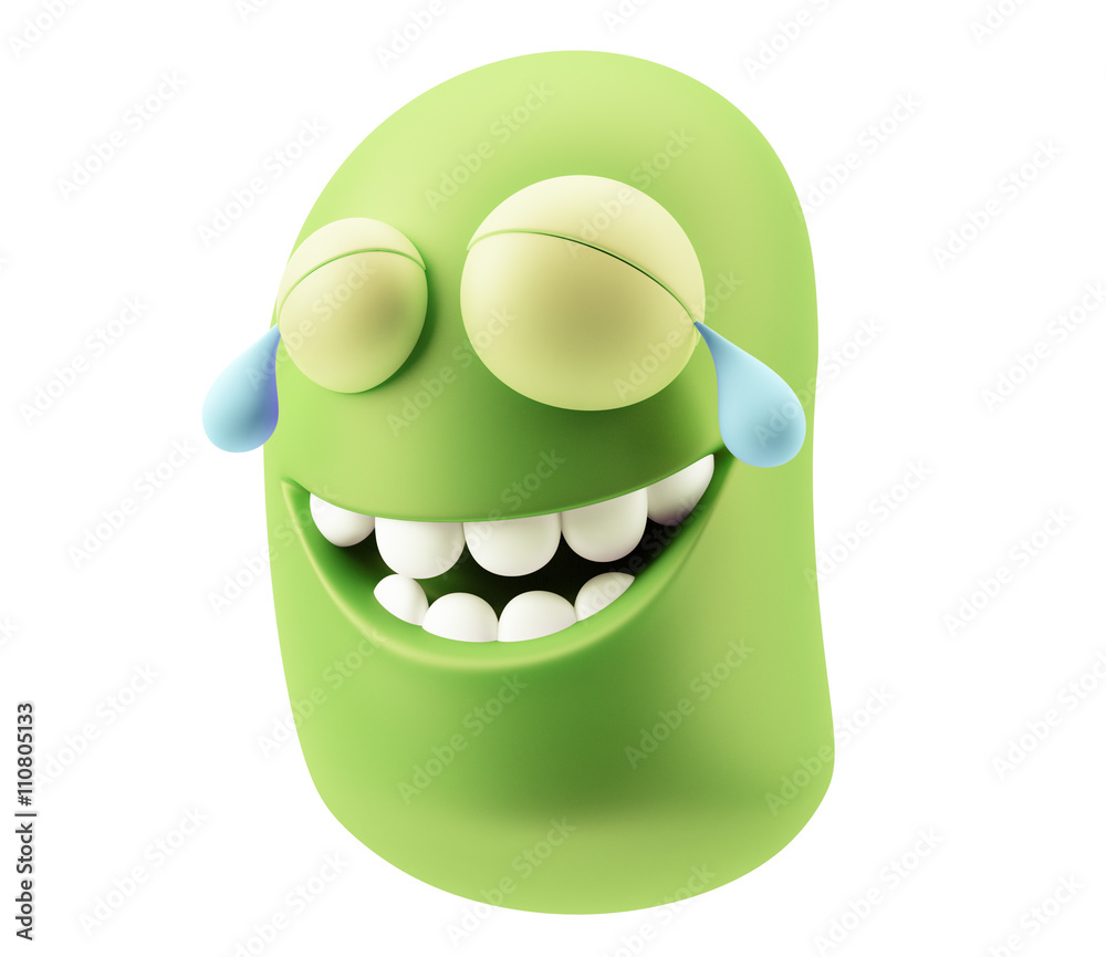 LOL Emoticon Face. 3d Rendering. Stock Illustration | Adobe Stock