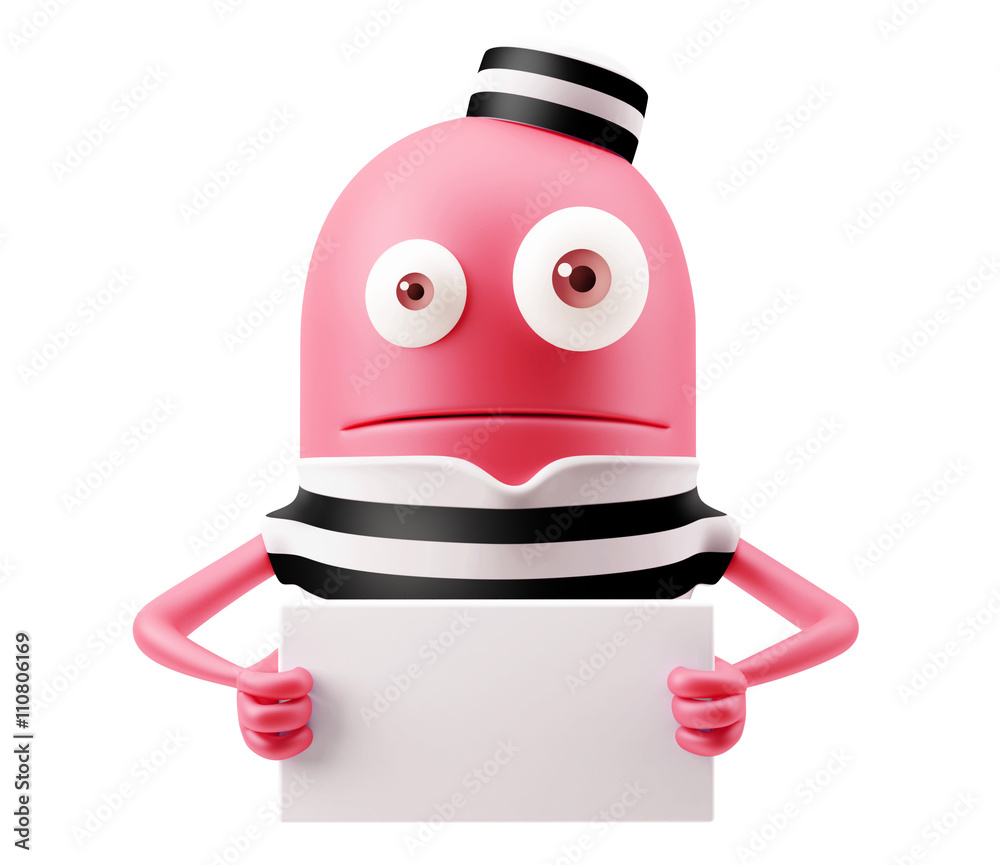 Mugshot Jail Photograph Emoticon Face. 3d Rendering. Stock Illustration ...