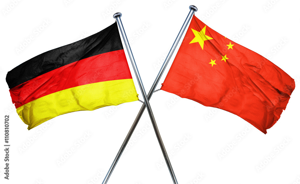 German flag combined with china flag Stock-Illustration | Adobe Stock