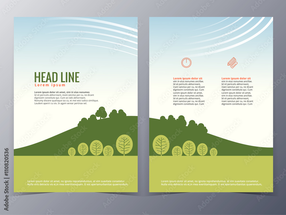business and nature brochure design template vector Stock Vector ...