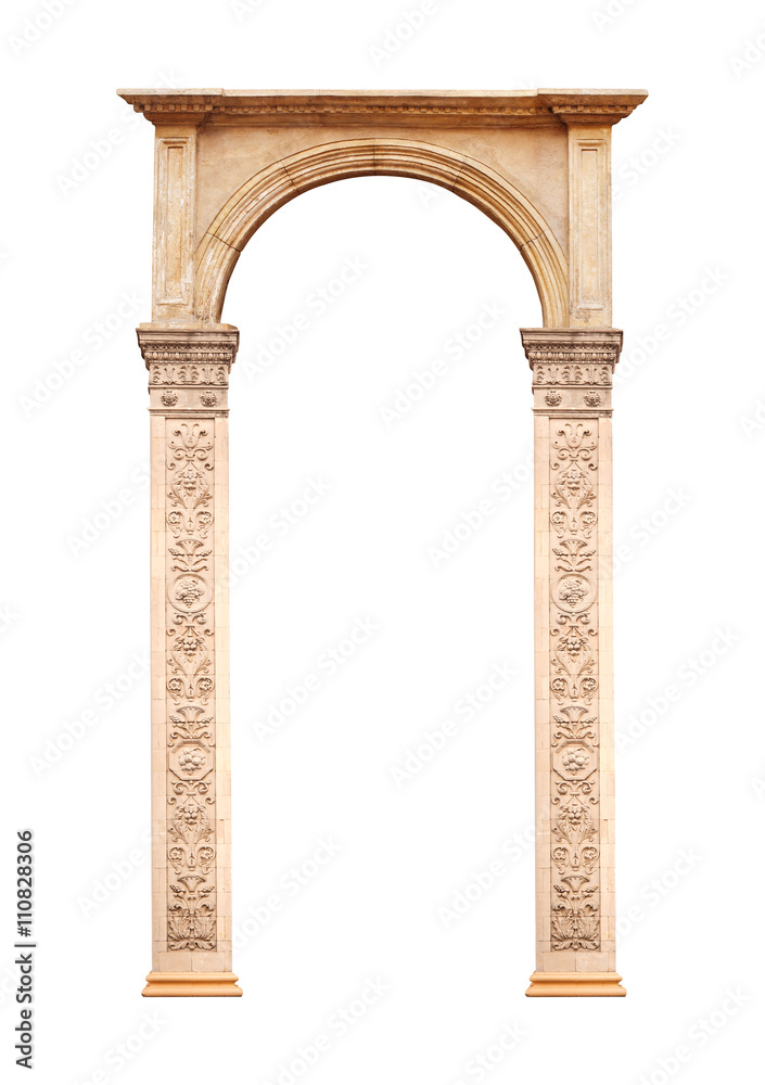 Beautiful antique arch isolated on white background Stock Photo | Adobe ...