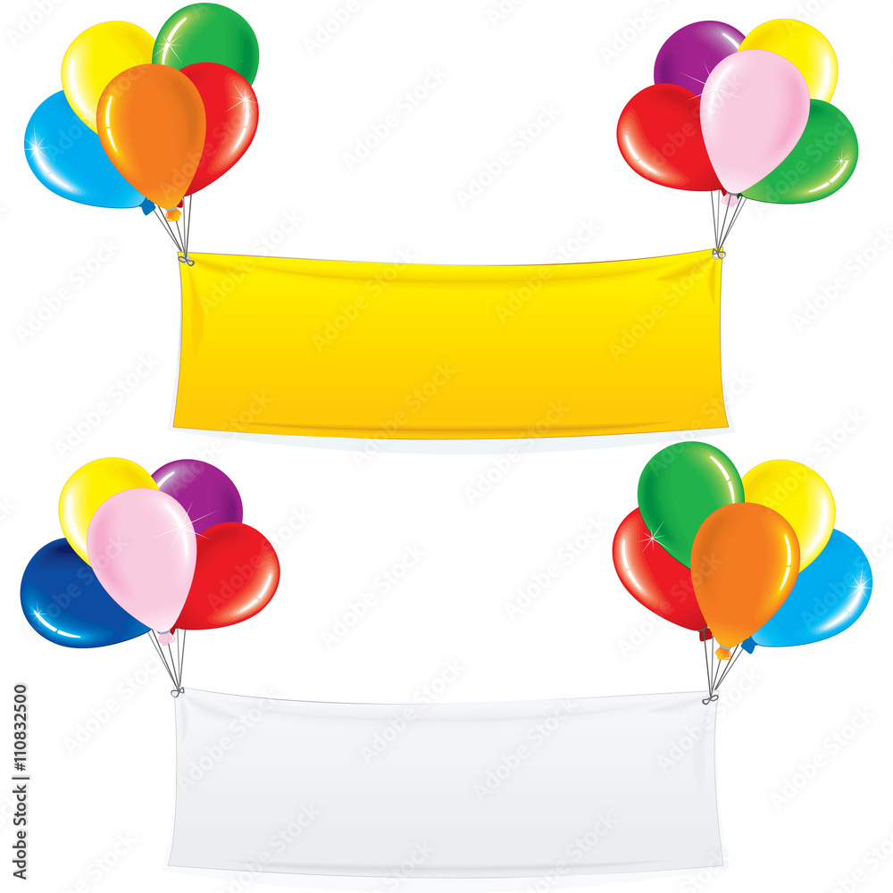 Balloon Banner Clip Art