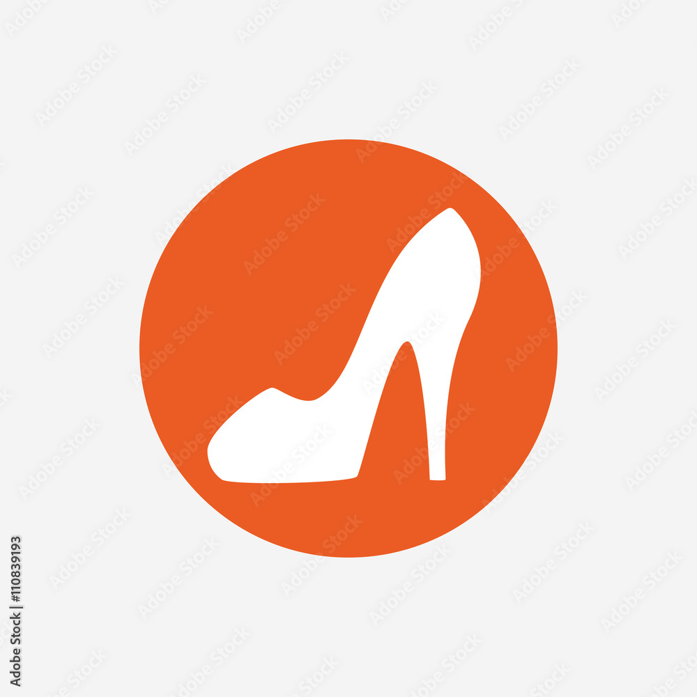 Women's shoe sign icon. High heels shoe. Stock Vector | Adobe Stock