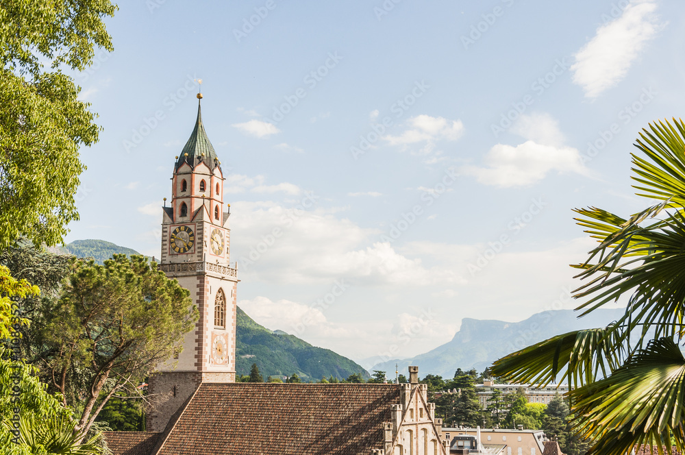 Meran, Stadt, Altstadt, St. Nikolaus, Kirche Pfarrkirche, Pfarrplatz ...