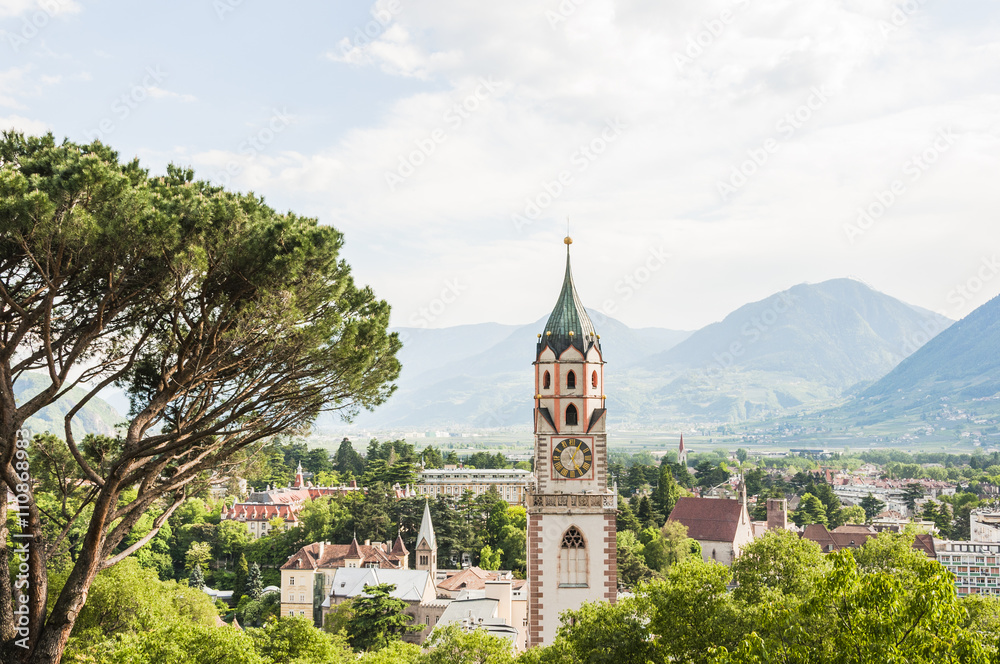 Meran, Altstadt, Stadt, St. Nikolaus, Pfarrkirche, Kirche, Spazierweg ...