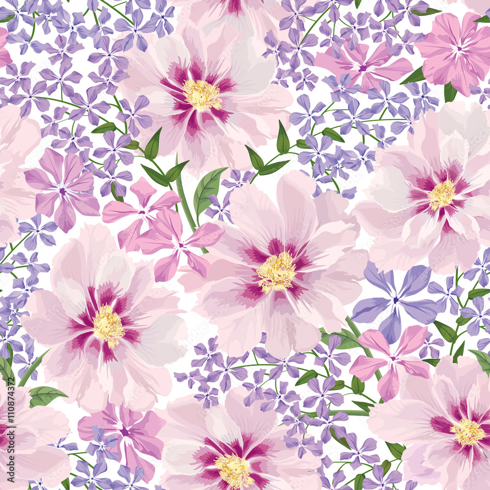 Floral seamless pattern. Flower background. Floral card Flourish ...
