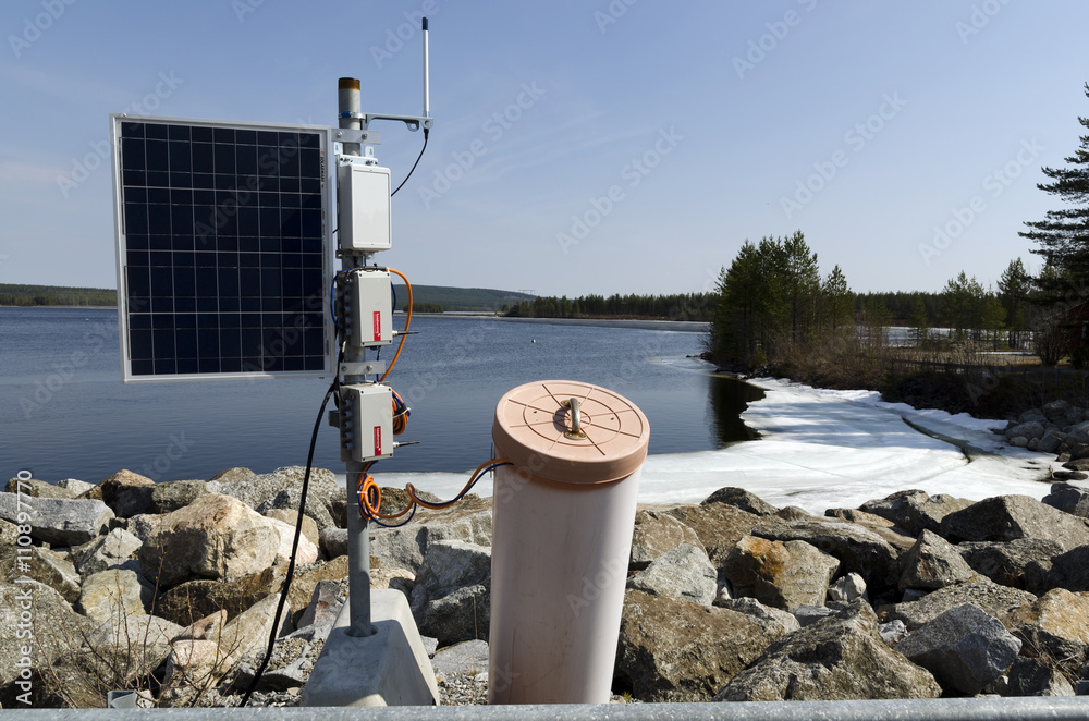 Remote surveillance of movements in a power plant embanking with power ...