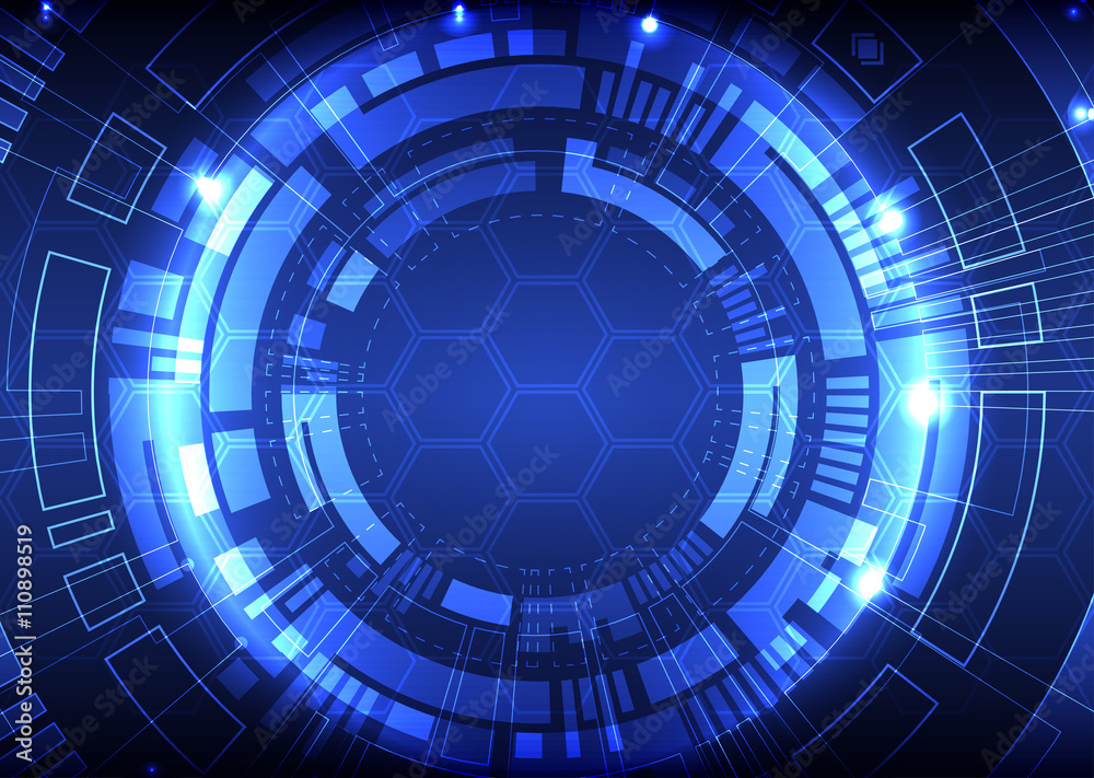 Abstract blue digital communication technology background. Stock Vector ...