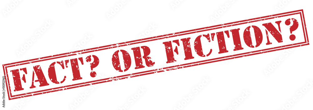 fact? or fiction? red stamp on white background Stock Illustration ...