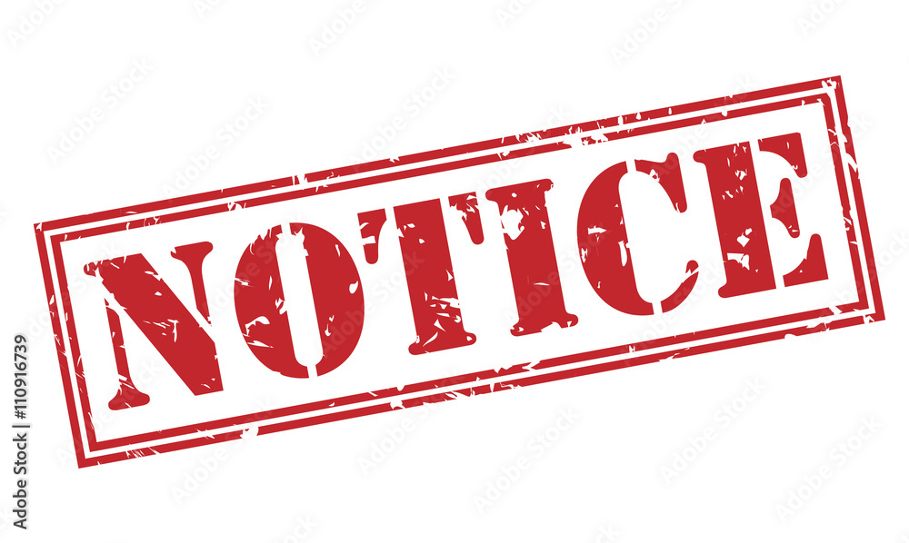 notice red stamp on white background Stock Illustration | Adobe Stock