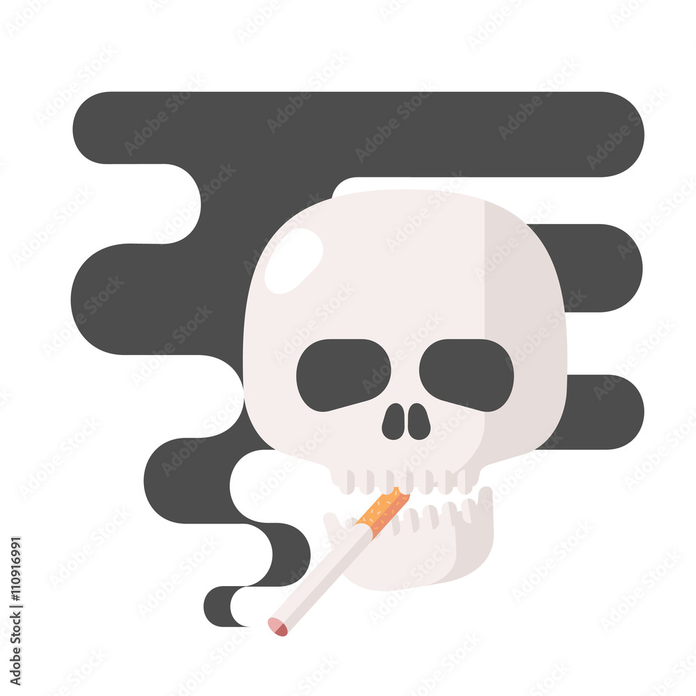 Icons about smoking, vector illustration flat, the dangers of smoking ...