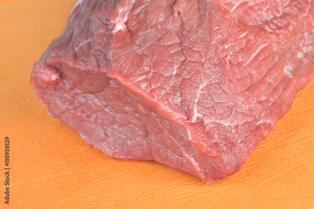 Uncooked Beef Tenderloin Meat Cut Isolated On White Background Stock ...