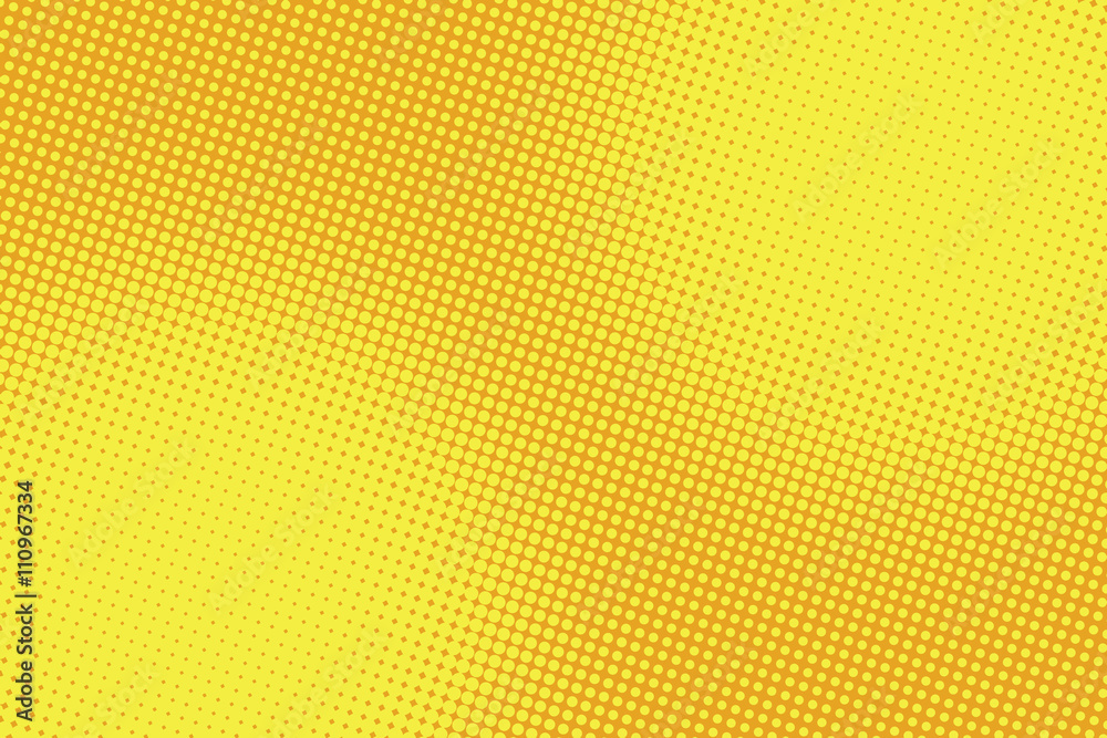 retro comic yellow background raster gradient halftone Stock Vector ...