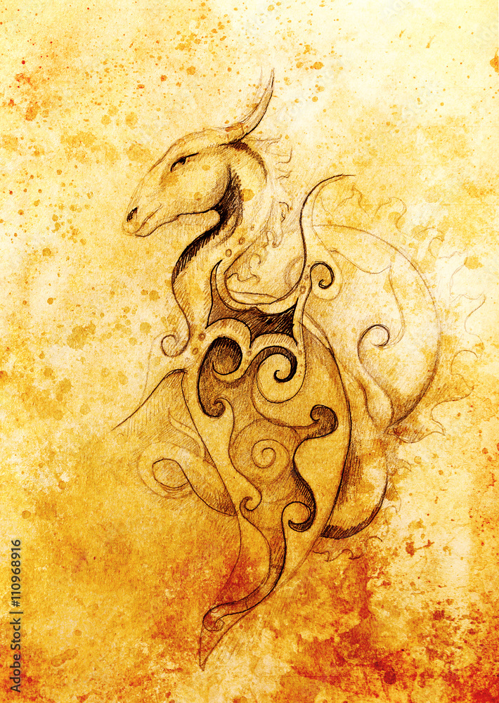 Computer Drawn Dragon
