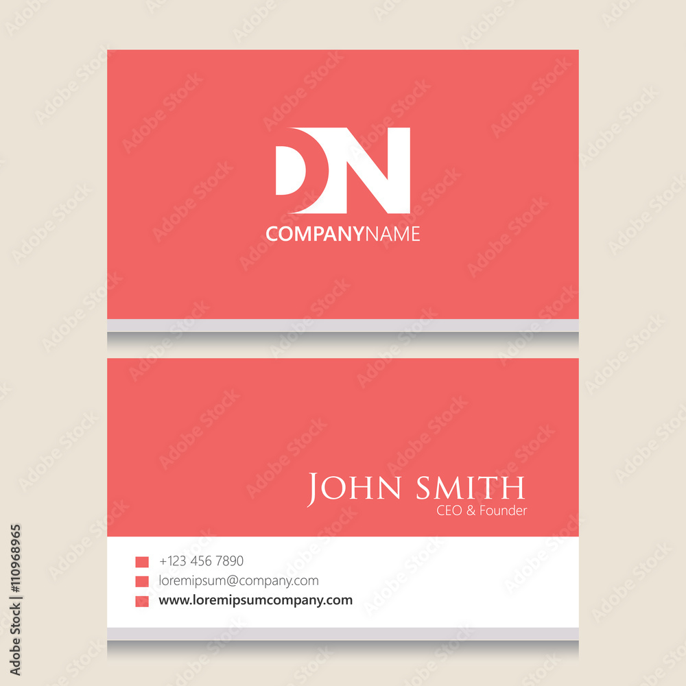 DN Logo | Business Card Template | Vector Graphic Branding Letter ...