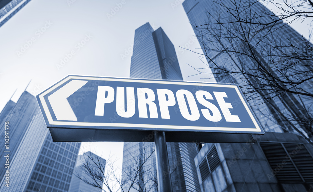 purpose road sign Stock Photo | Adobe Stock