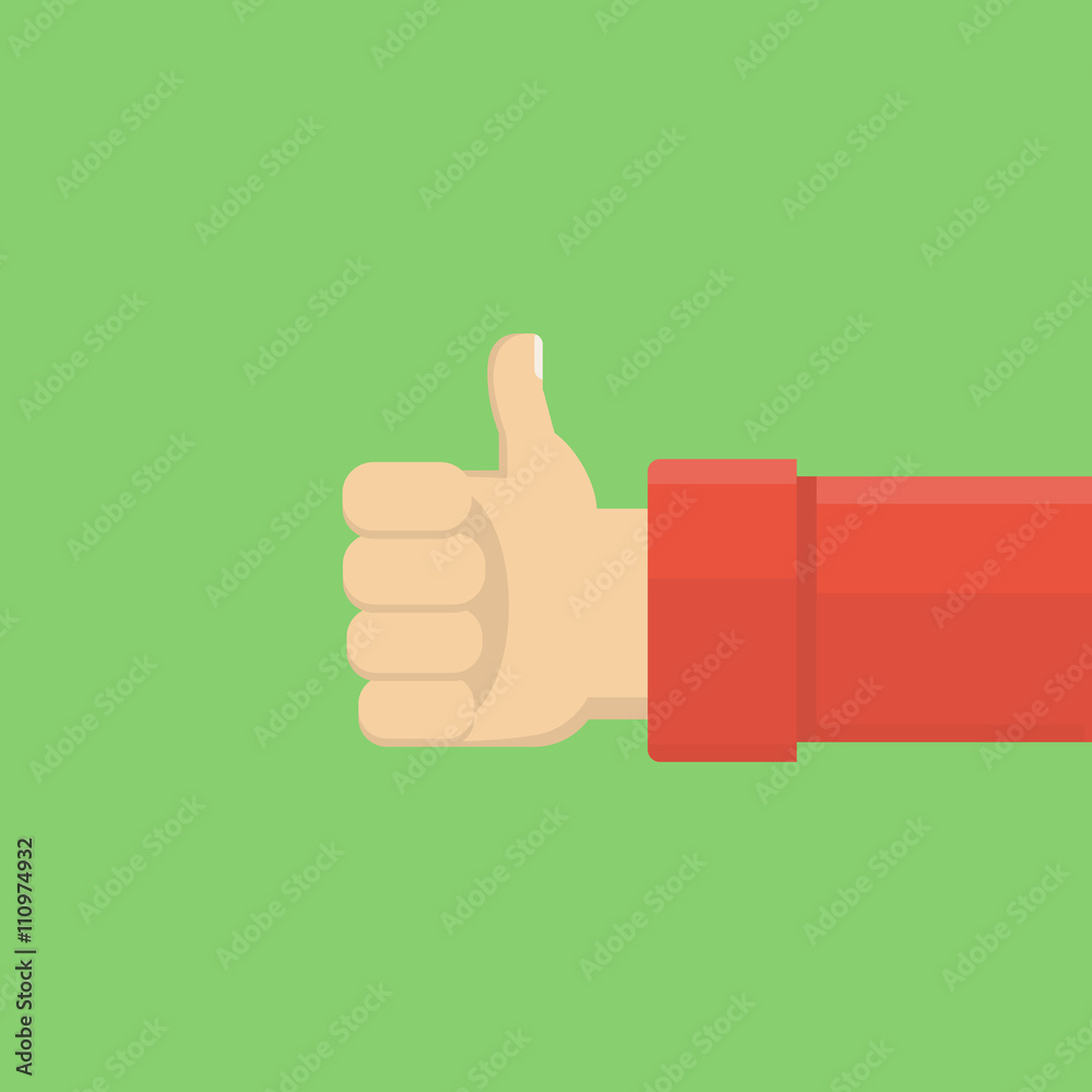 Finger up like hand icon. Keep the thumbs up. Vector illustration ...