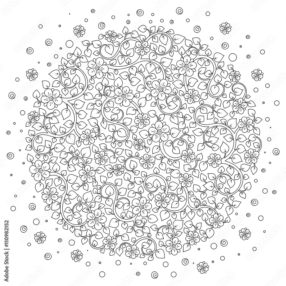 Pattern for coloring book. Stock Vector | Adobe Stock