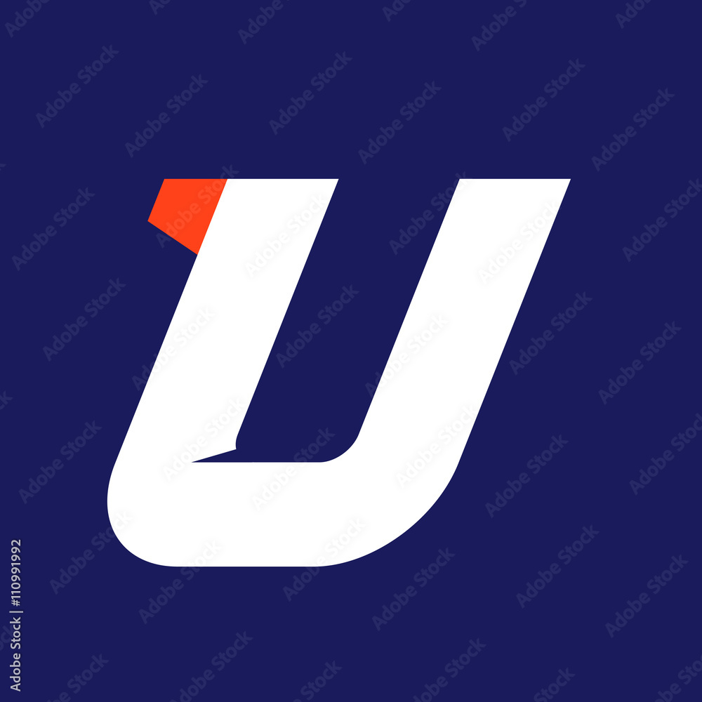 U letter sport logo design template. Stock Vector | Adobe Stock