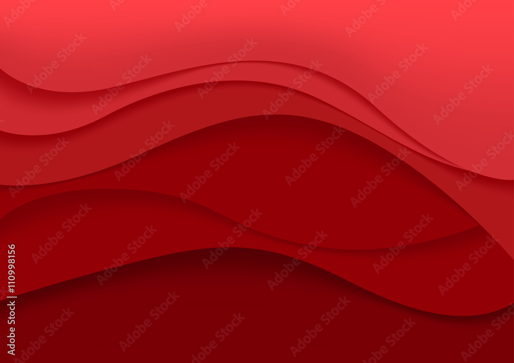 Red Abstract Background with Curves Lines and Shadows - Illustration ...