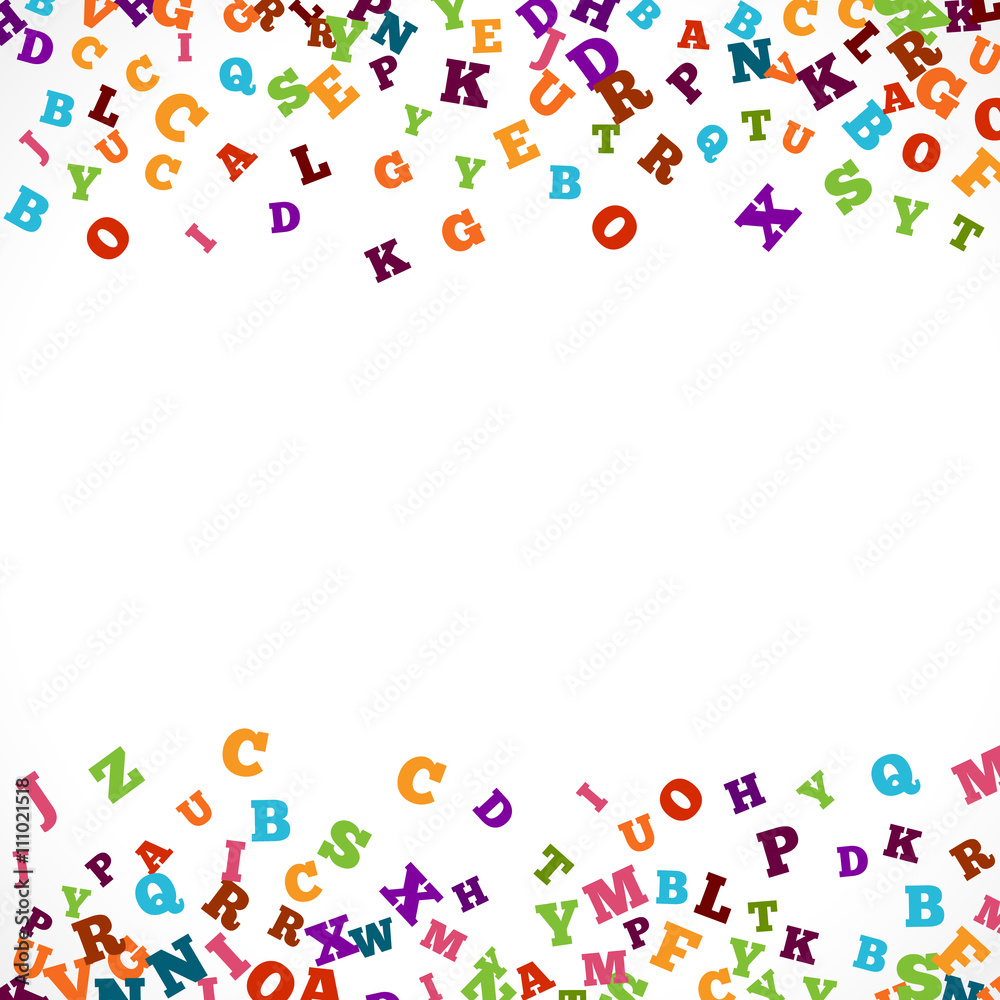 Abstract black alphabet ornament frame isolated on white background ...