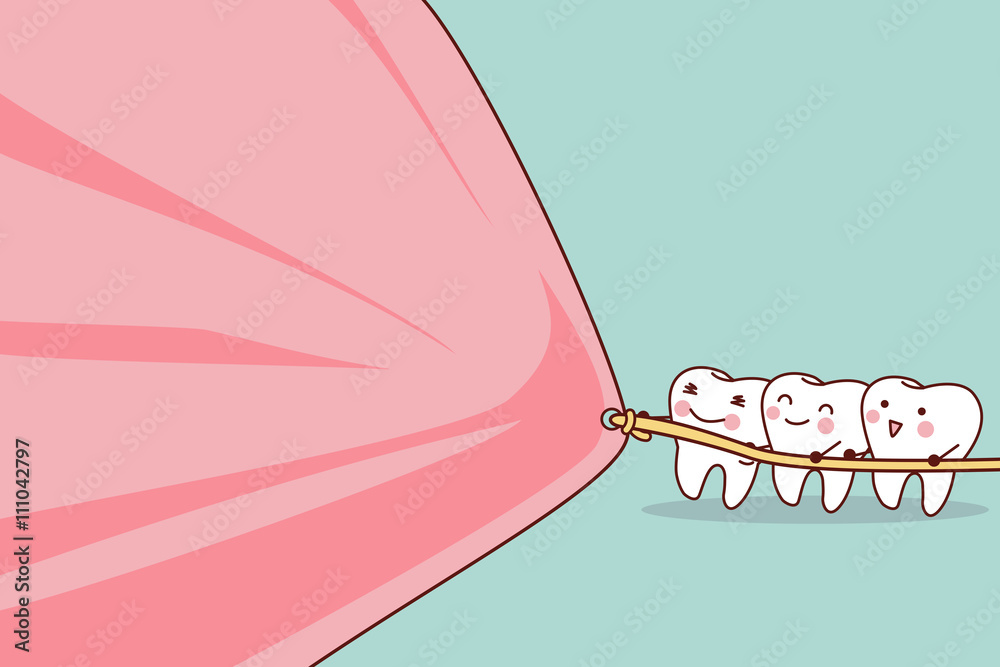 cartoon tooth pulling banner Stock Vector | Adobe Stock