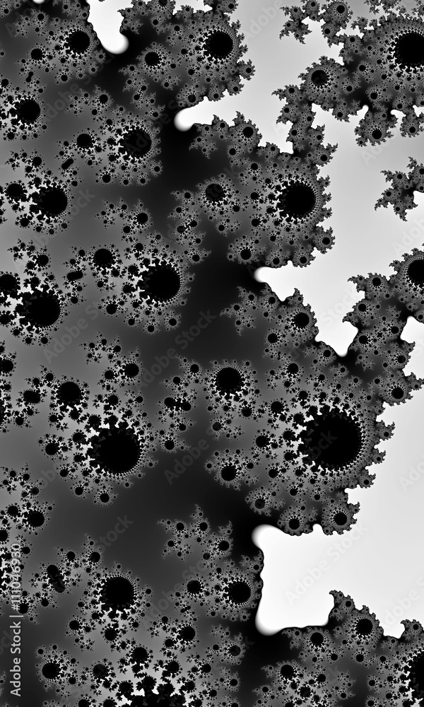 abstract black and white background fractal Stock Illustration | Adobe ...