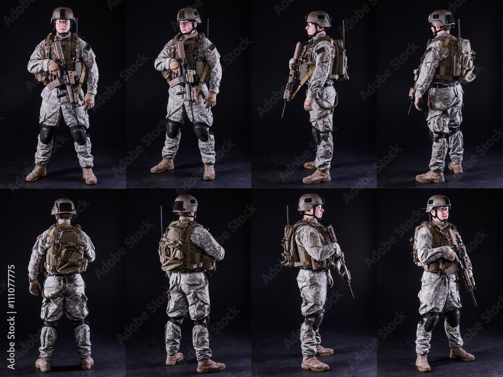 collage,soldier with gun/collage,soldier in uniform with gun in various ...