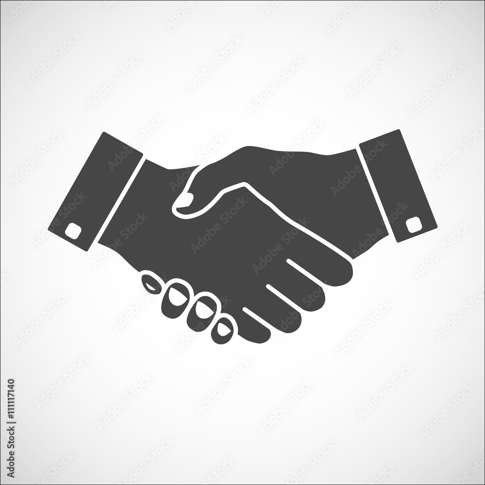 Handshake icon gray with gay fill. Hand gesture used as a greeting. In ...