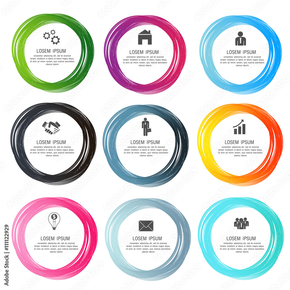Vector circle infographic business template design. Can be used Stock ...