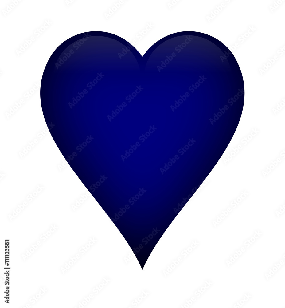 Dark Blue Heart Png