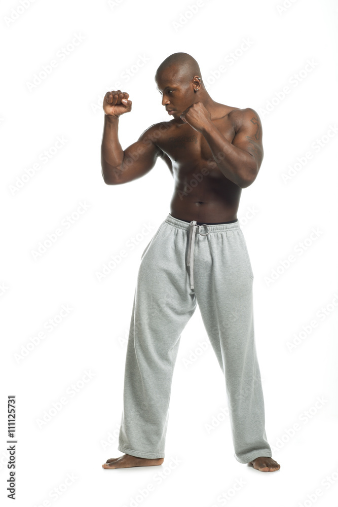 Man Fighting Stance