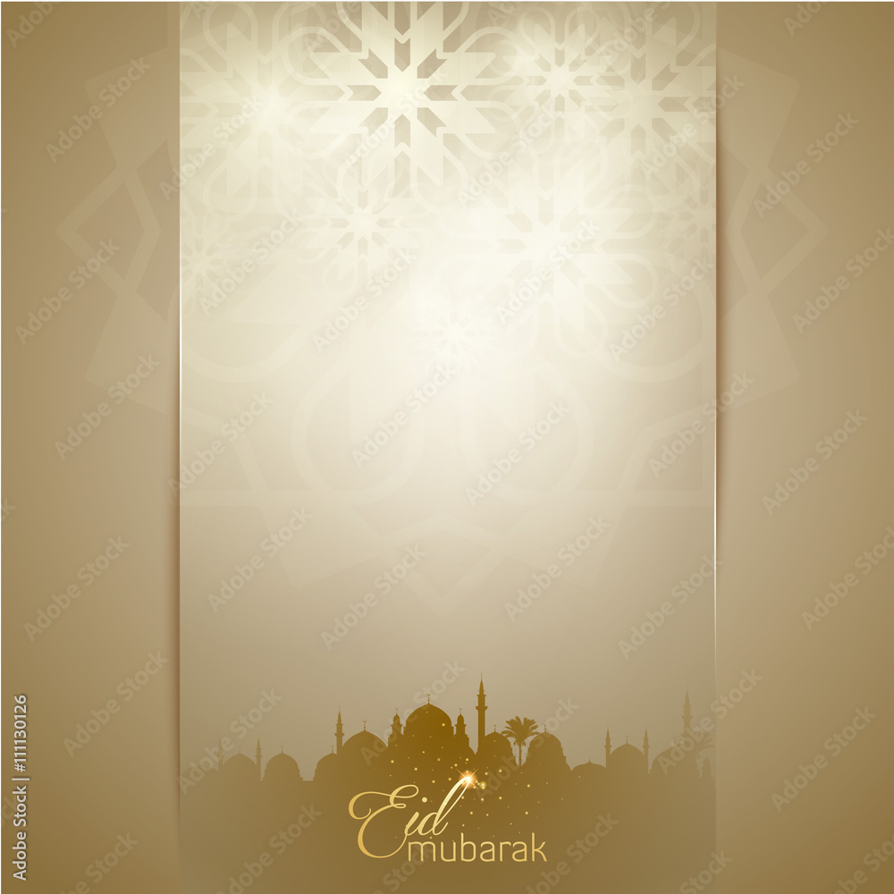 Eid Mubarak islamic background greeting banner Stock Vector | Adobe Stock