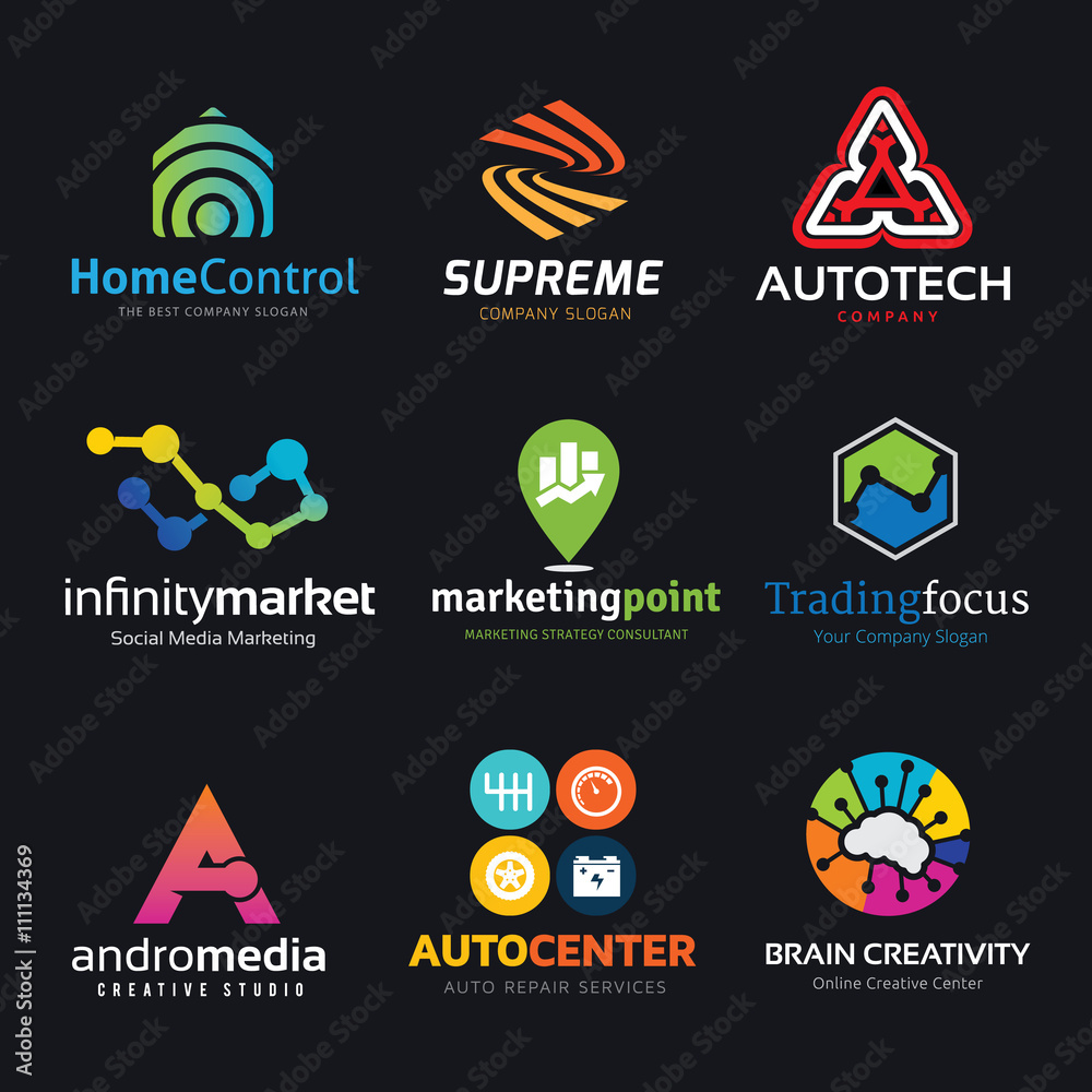 Logo set,Logo collection,creative logo set,vector logo template Stock ...