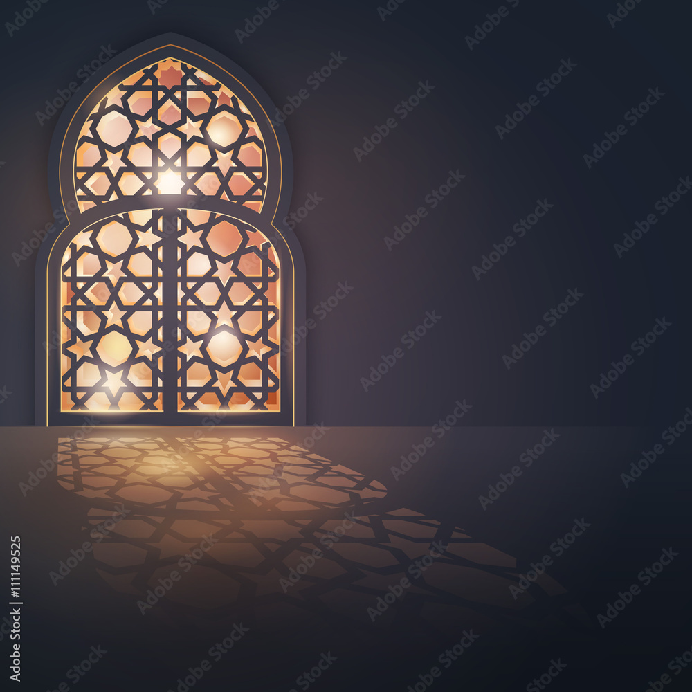Islamic vector design greeting card background islamic design banner ...