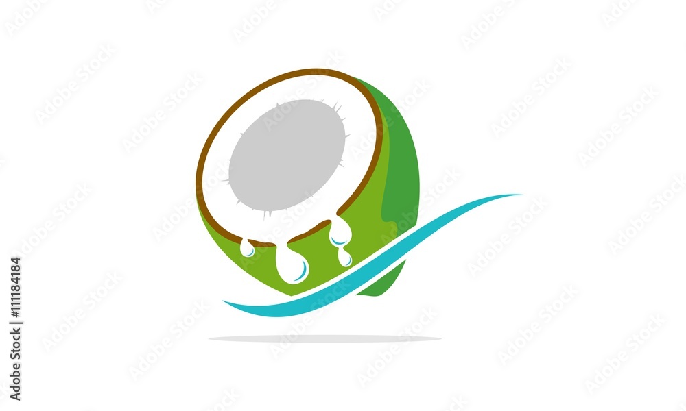 coconuts logo vector Stock Vector | Adobe Stock