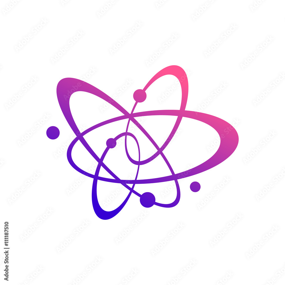 Abstract Galaxy vector logo concept. Abstract planets illustration ...