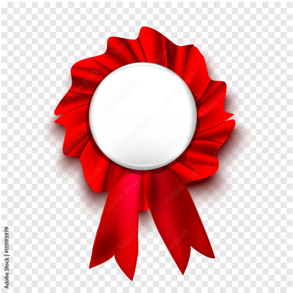 red round sticker frame with ribbons. Vector isolated Stock Vector ...