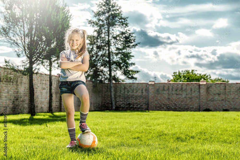 Little Girls Playing Soccer