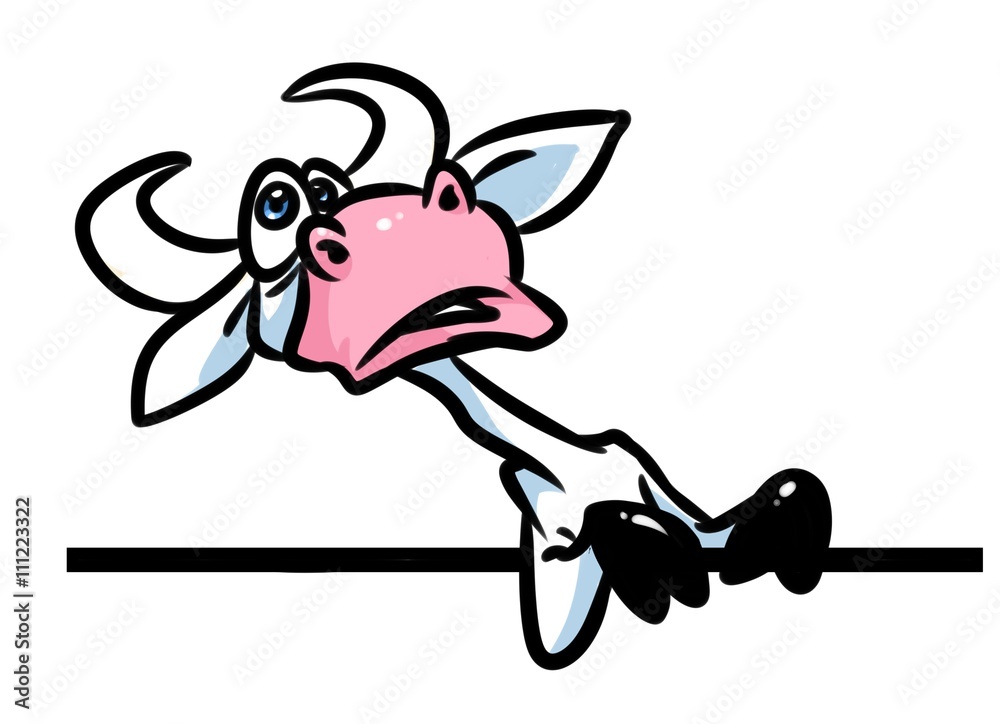 Surprise cow cartoon illustration image character animal Stock ...