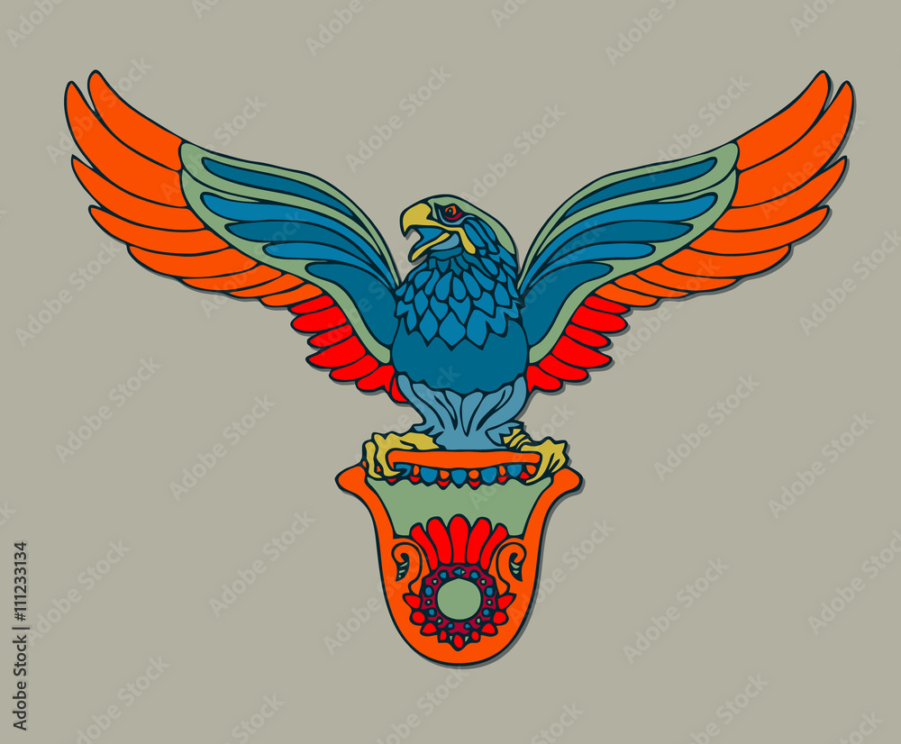 Vector Eagle With Shield