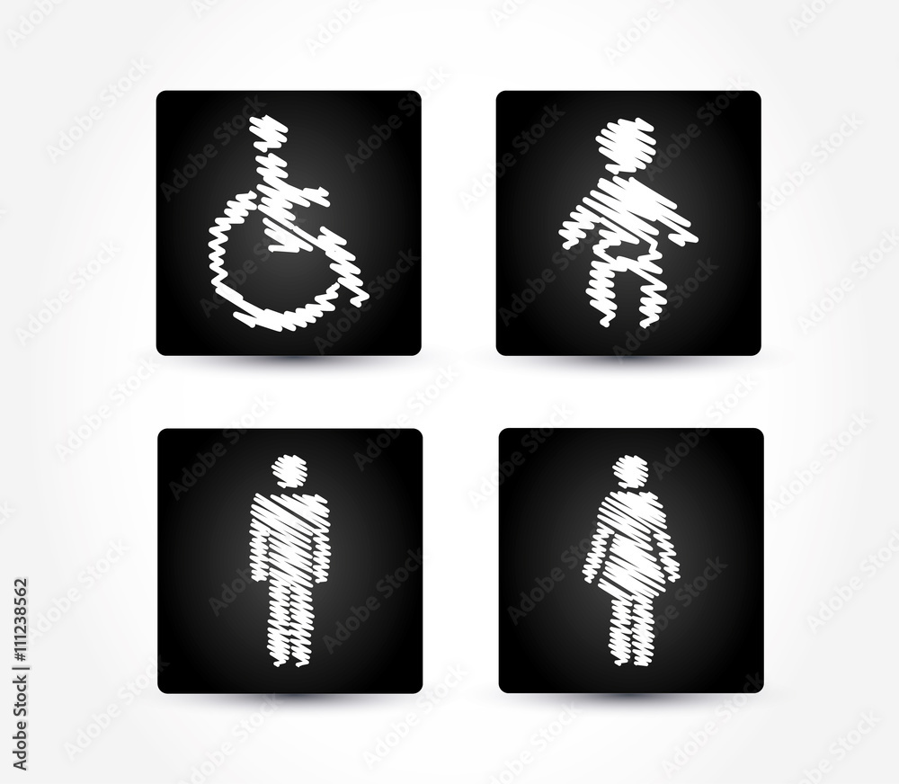 restroom piktogramme Stock-Vektorgrafik | Adobe Stock