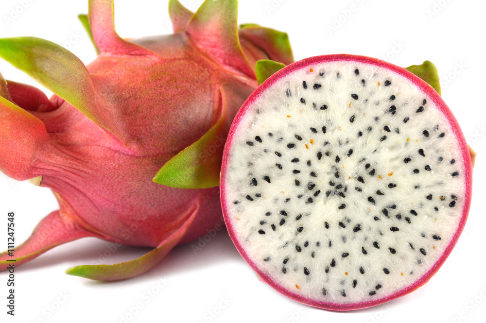 Dragon fruit, Hylocereus undatus, Family Cactaceae, Central of Thailand ...