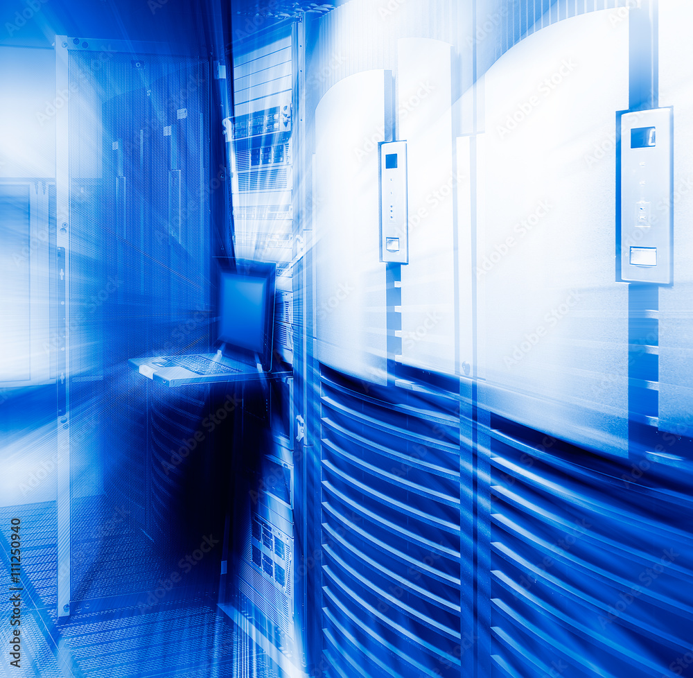 supercomputer terminal management in the data center with blur and motion Stock Photo | Adobe Stock