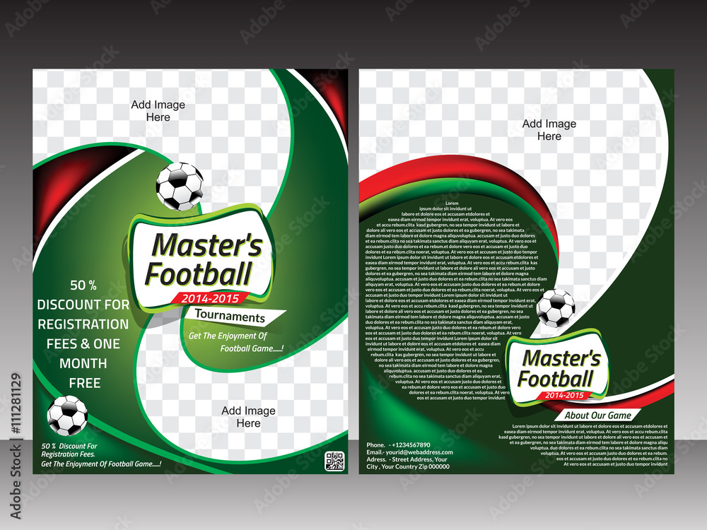 football flyer template design template Stock Vector | Adobe Stock