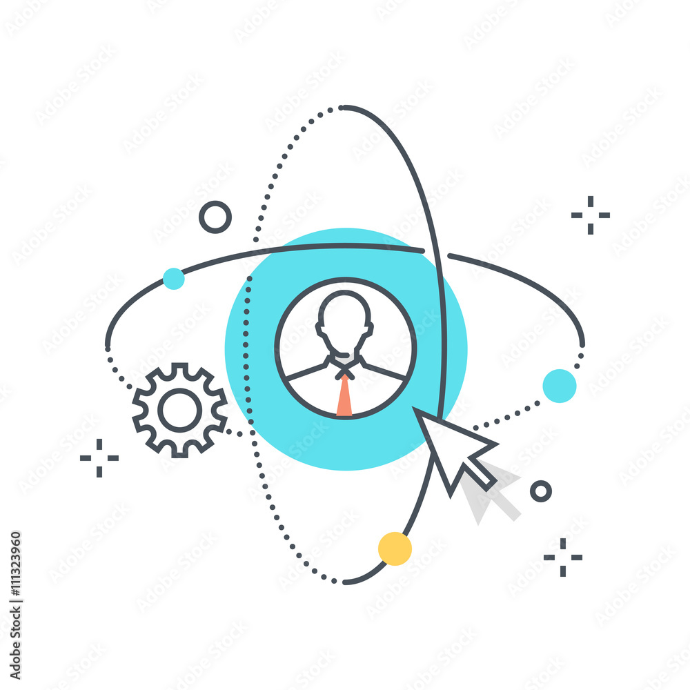 Color line, personal development illustration Stock Vector | Adobe Stock