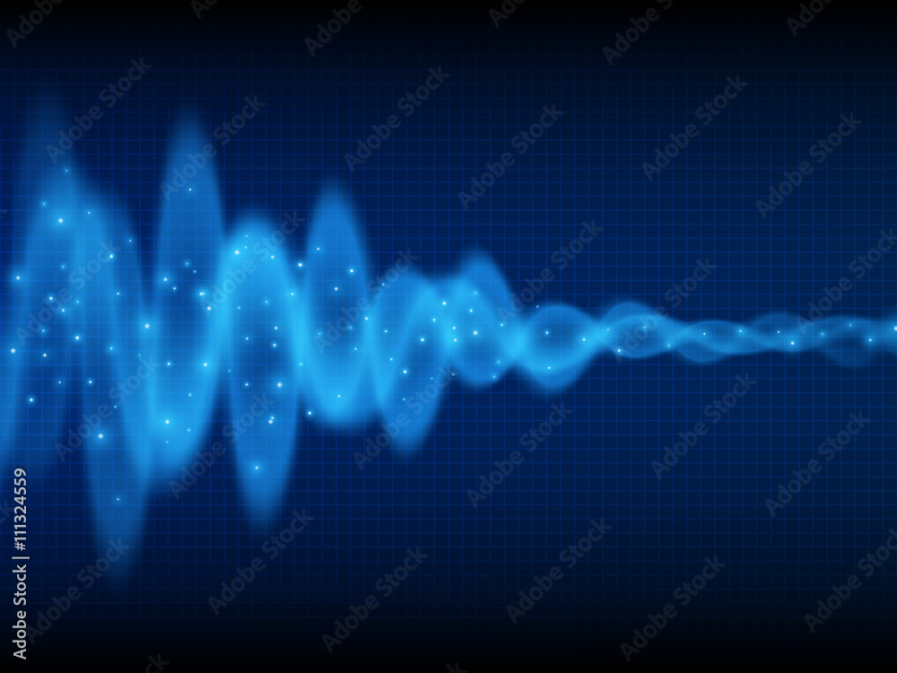Sound wave. Music background. Energy flow. Audio wave design. Abstract ...