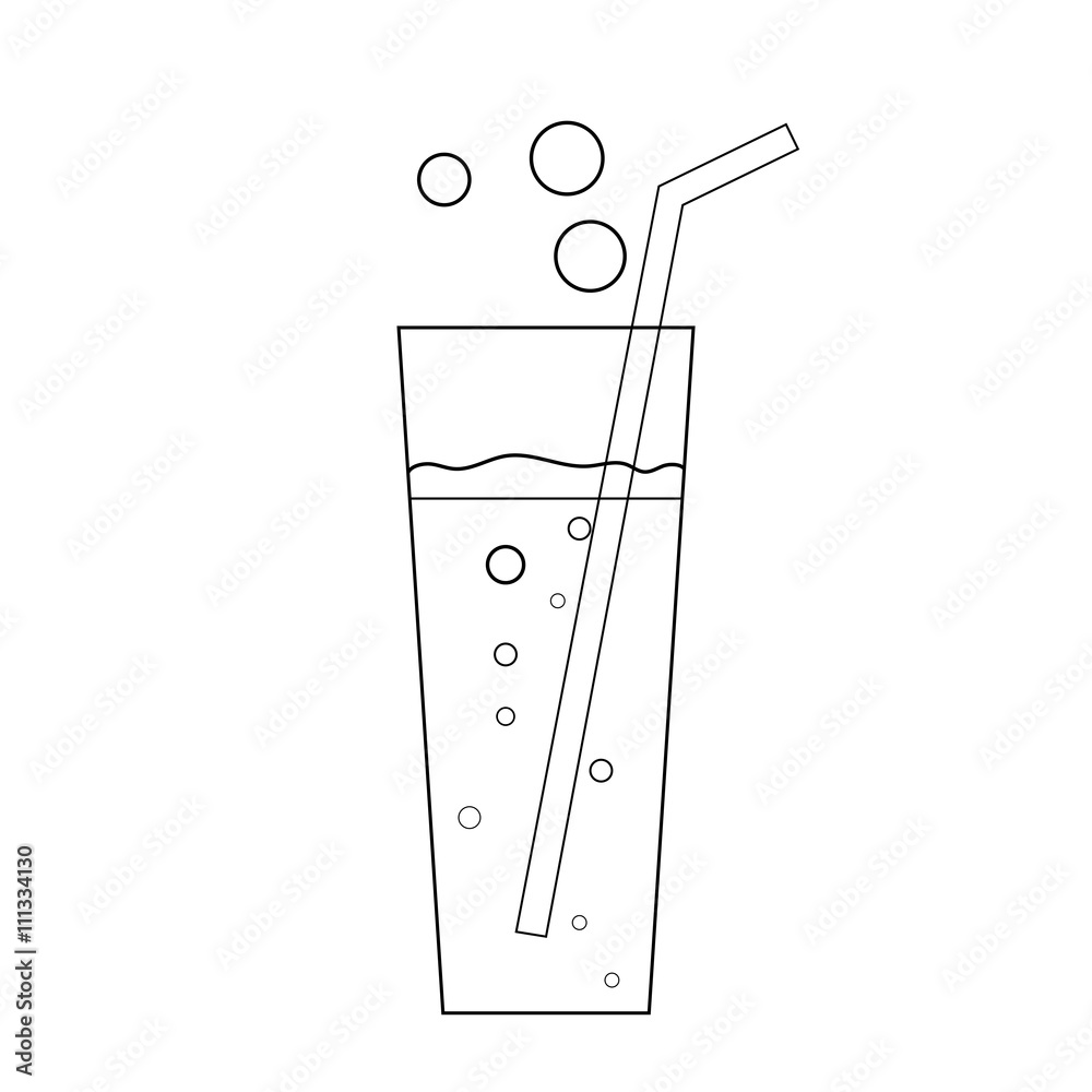 Fizzy Drinks Clipart Black And White