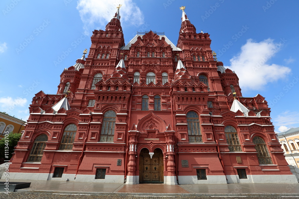 The building of the Russian State Historical Museum on Red Square in ...