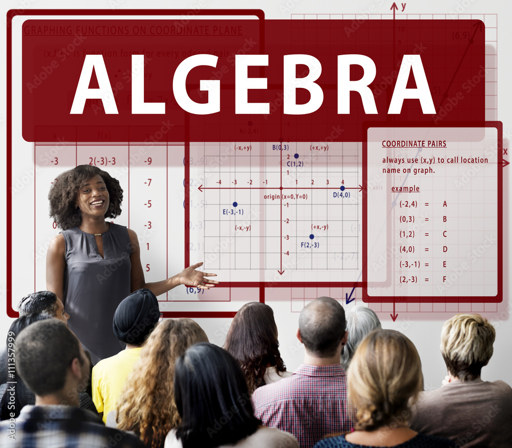 Algebra Mathematics Calculation Chart Concept Stock Photo | Adobe Stock